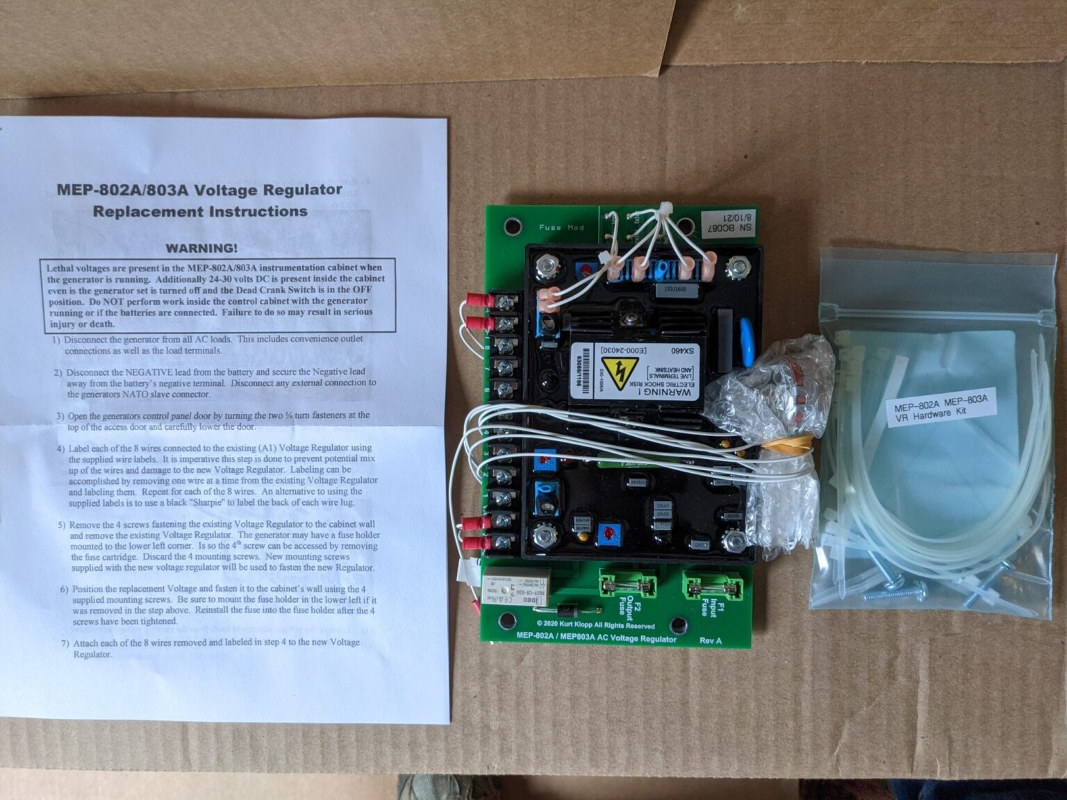 MEP802A-MEP803A Voltage Regulator Replaces TRC 19580, 88-21063, 6110-01 ...